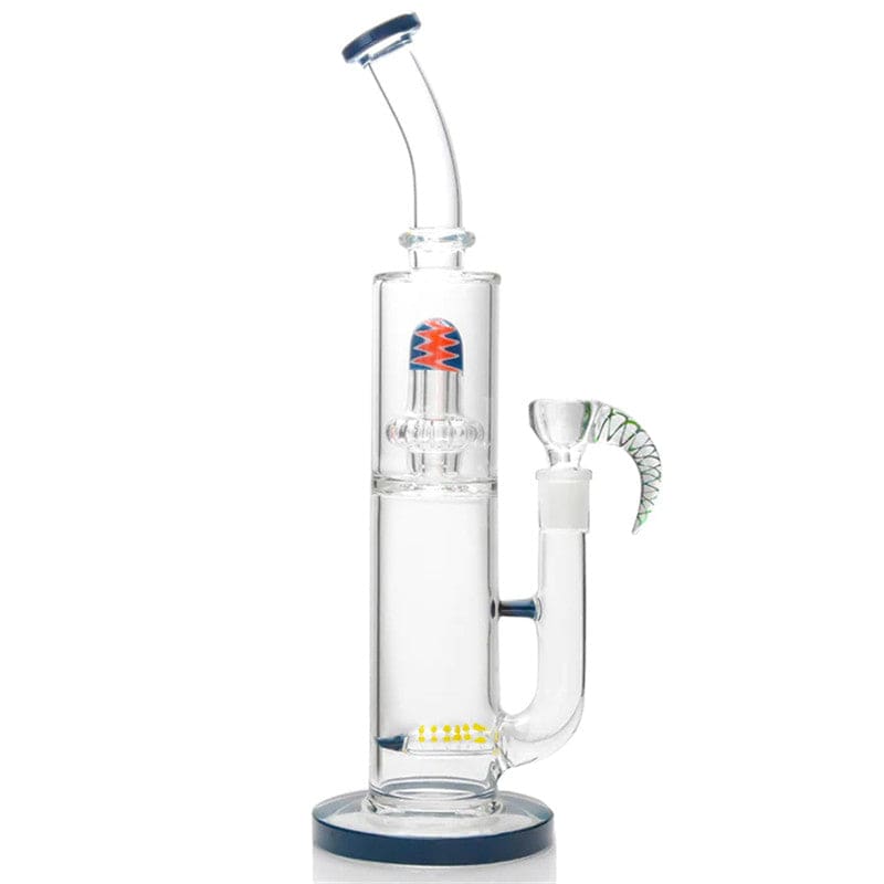 Wigwag Glass Water Pipe Glass Bong with Kingstem Perc – Calibear