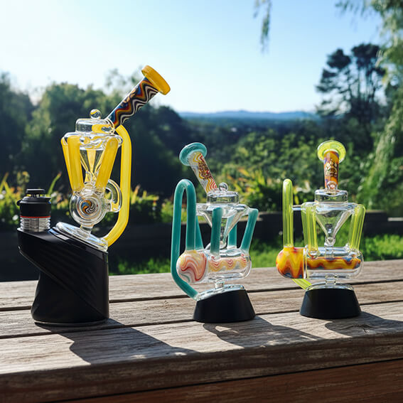 Calibear Heady Cactus Wigwag Dichro Dab Rig - Custom Functional Art